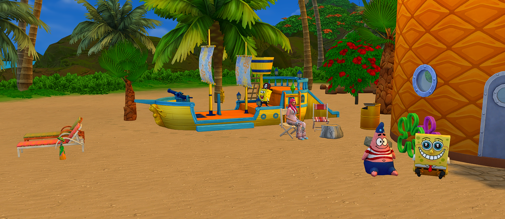 Die Sims 4 "SpongeBob Haus-Set" zusammen mit dem "Die Sims 4 SpongeBob ...